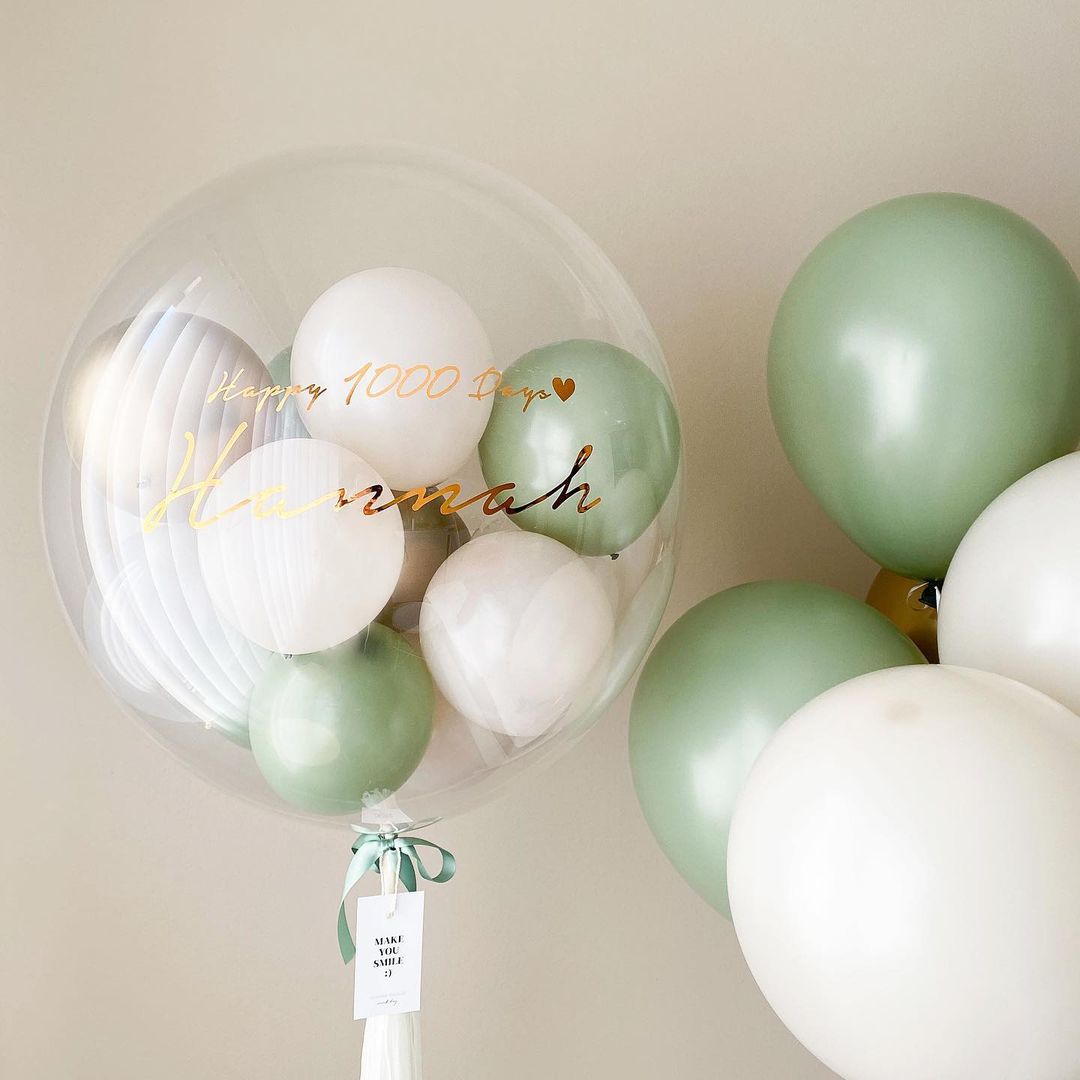 Custom Bubble Balloons (Helium) – Round Day